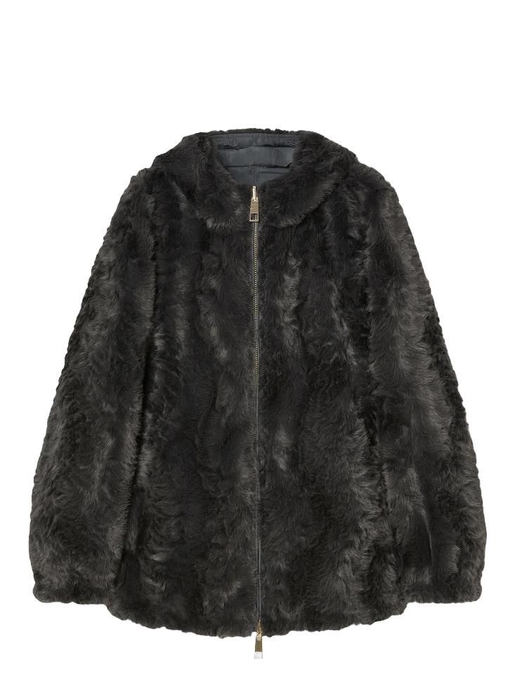 HERNO lapel-collar faux-fur vest